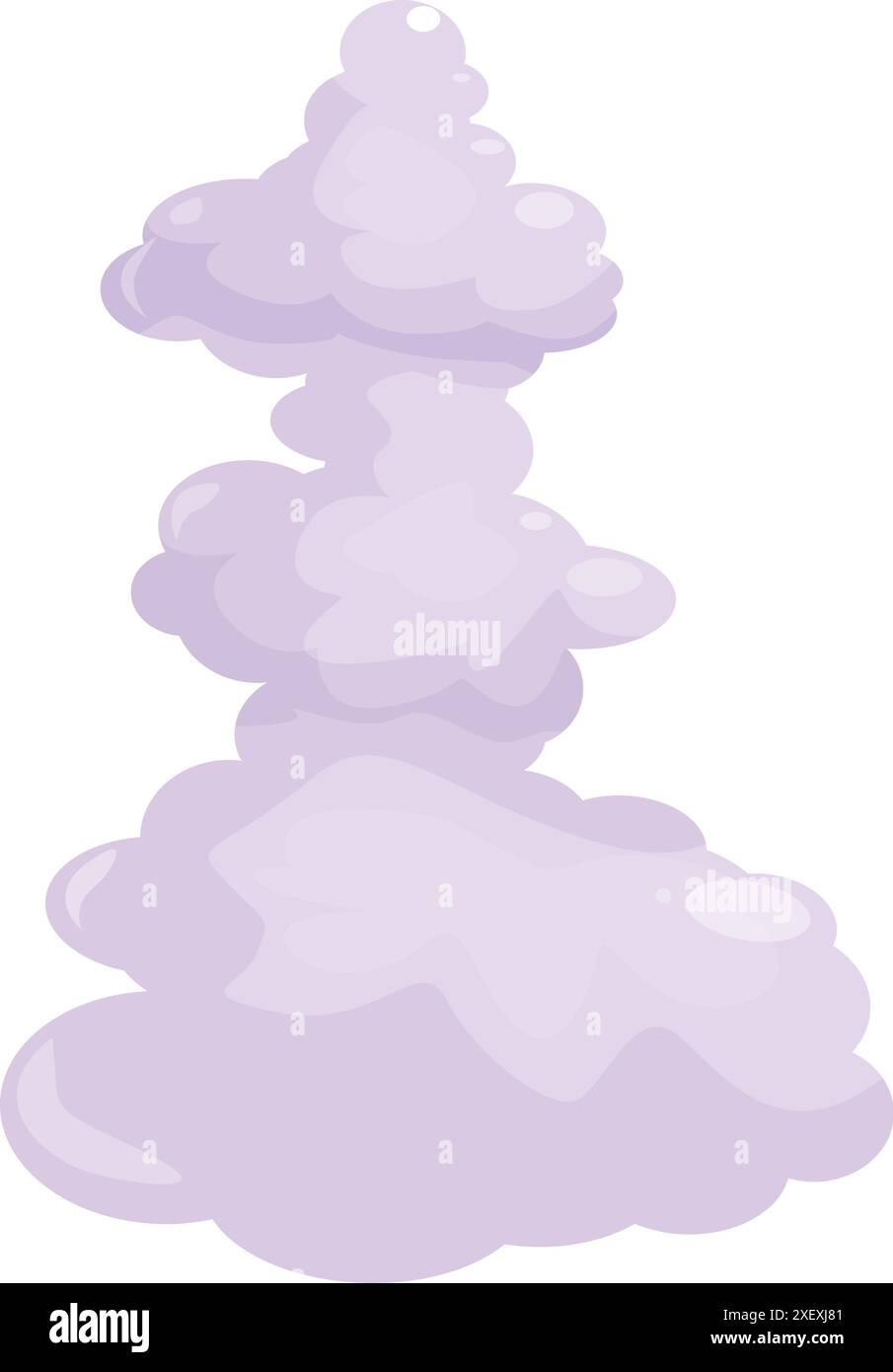 Cartoon purple smoke is billowing upwards in a variety of shapes Stock ...