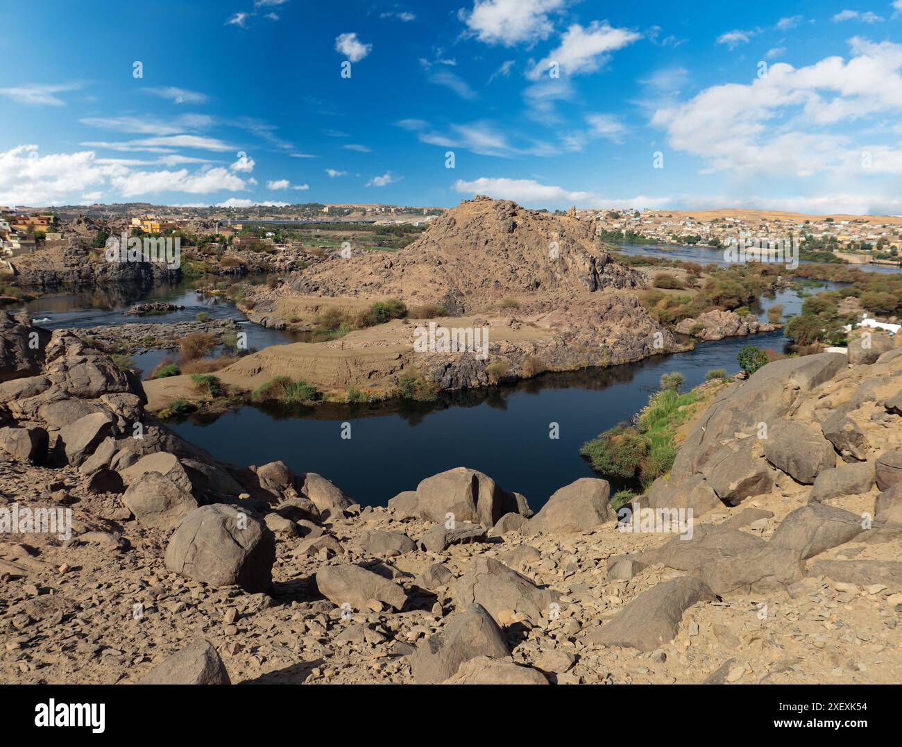 Beautiful nubian island (Sehel Island) in Aswan, Egypt Stock Photo - Alamy