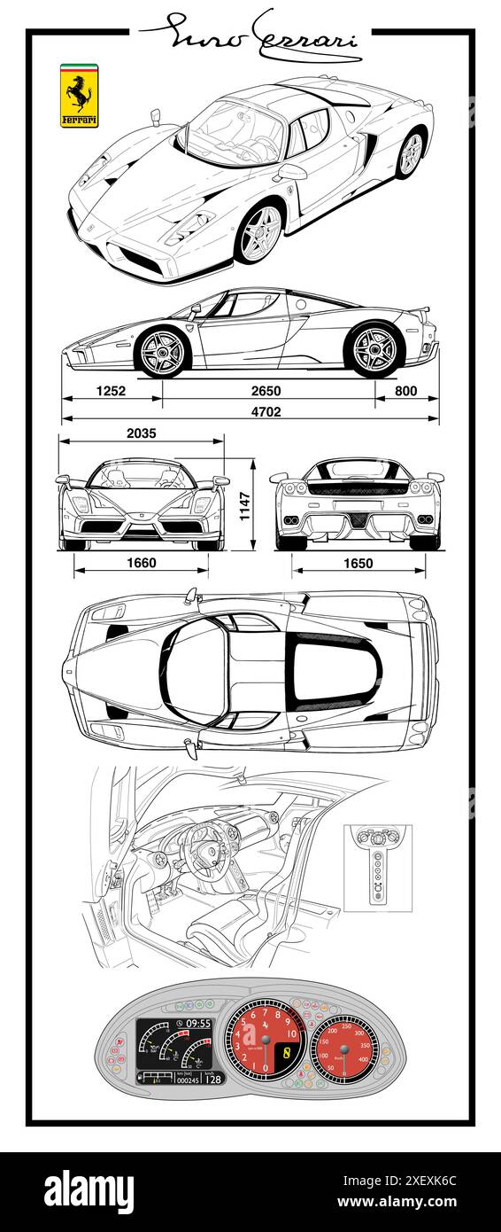 Ferrari sketch Cut Out Stock Images & Pictures - Alamy