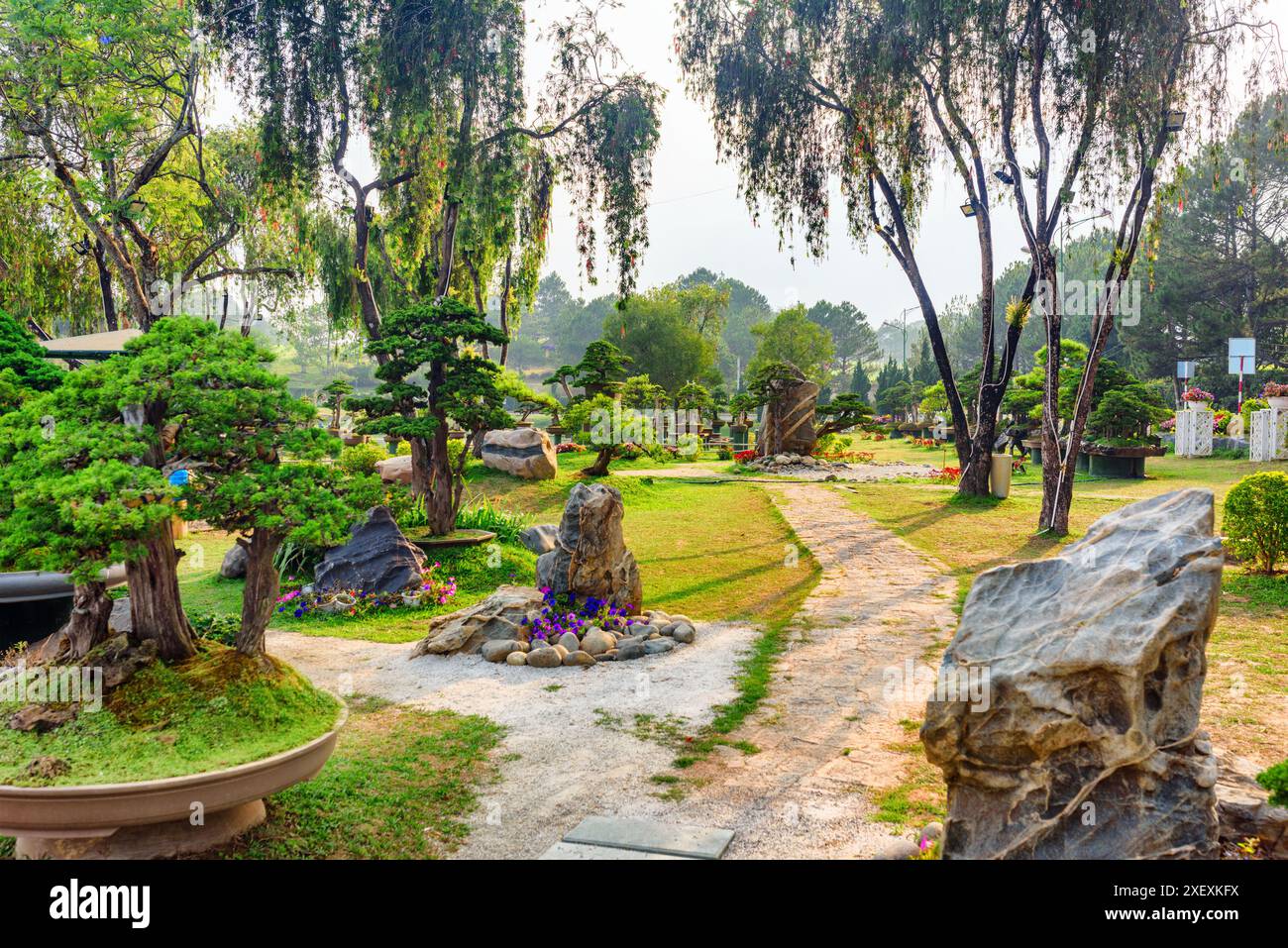 Beautiful garden in Da Lat (Dalat), Vietnam. Dalat is a popular tourist ...