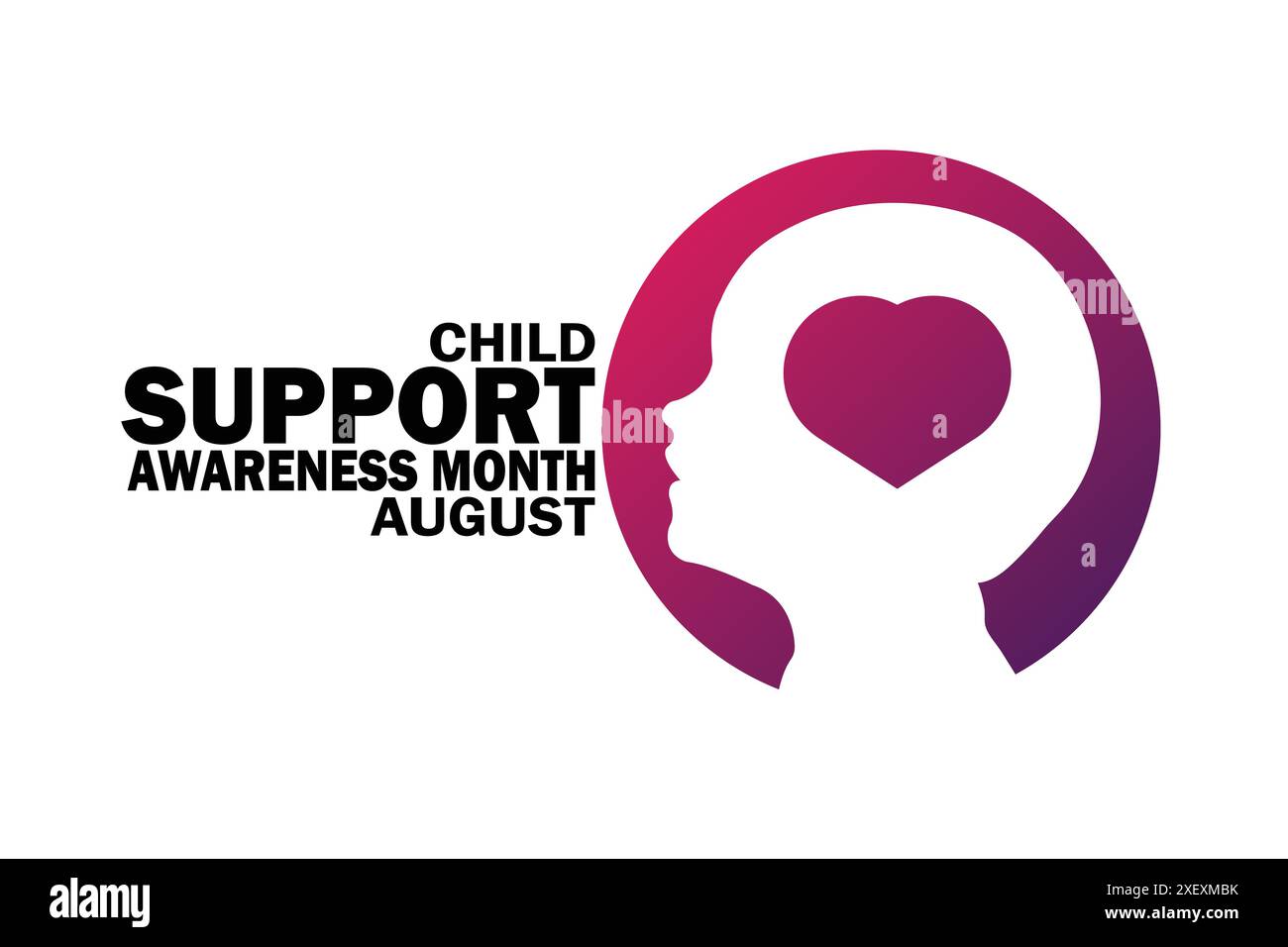 Child Support Awareness Month August Vector illustration. Holiday ...
