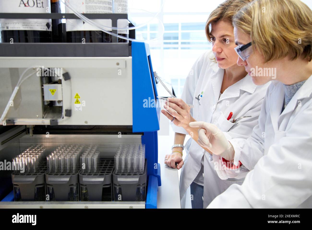Flash chromatography, method used to purify individual chemical ...