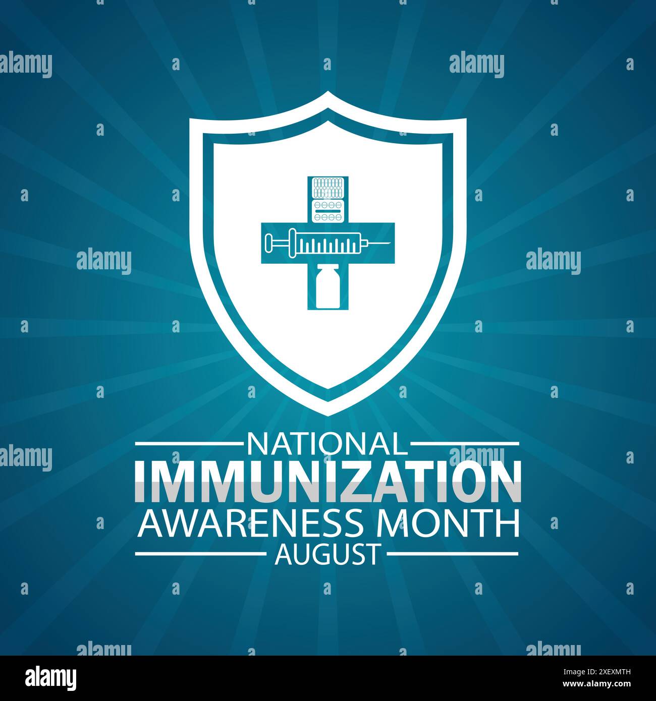 National Immunization Awareness Month August Vector illustration. Holiday concept. Template for ...