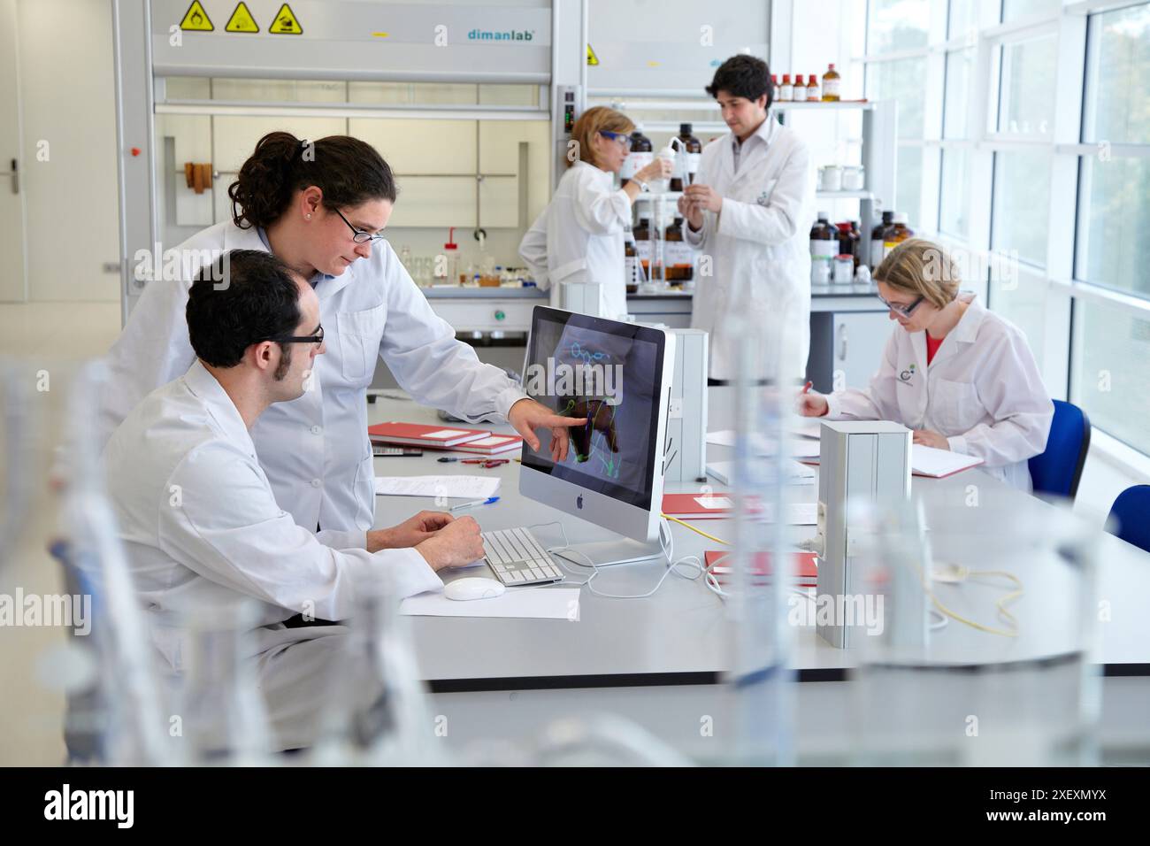 Docking, 3D computational model to simulate the molecular dynamics of proteins to develop new ...