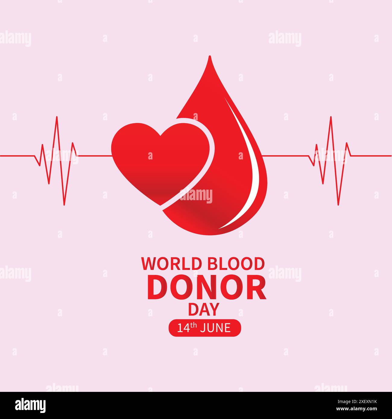 World Blood Donor Day June 14, Blood donation concept. Give blood save ...