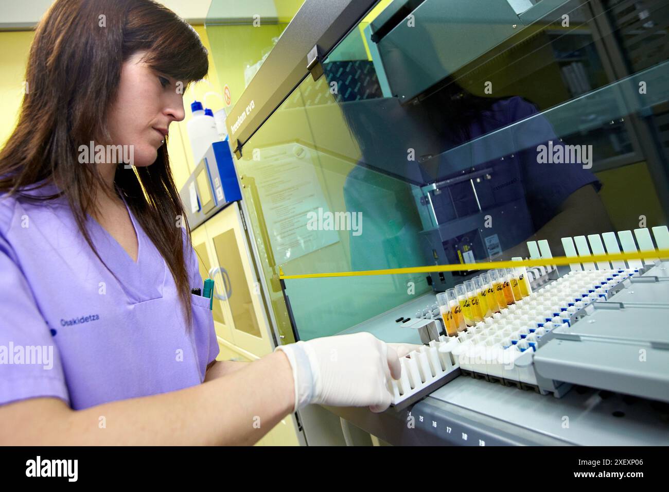 Sample loading, TECAN automated samples handling, DNA and RNA biobank ...