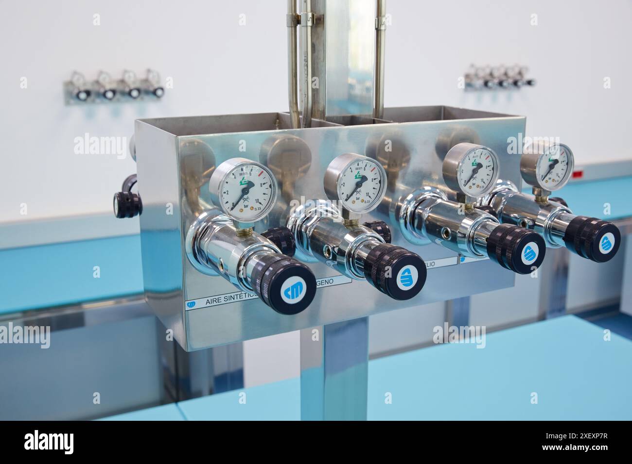 Bio pharmaceutical laboratory. Empty chemical laboratory. Barcelona ...