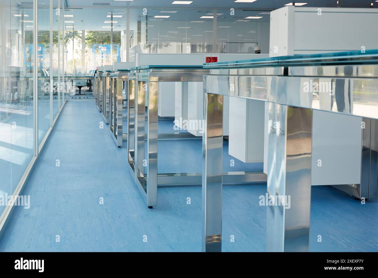 Bio pharmaceutical laboratory. Empty chemical laboratory. Barcelona ...