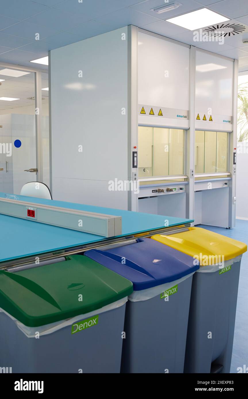 Bio pharmaceutical laboratory. Empty chemical laboratory. Barcelona ...