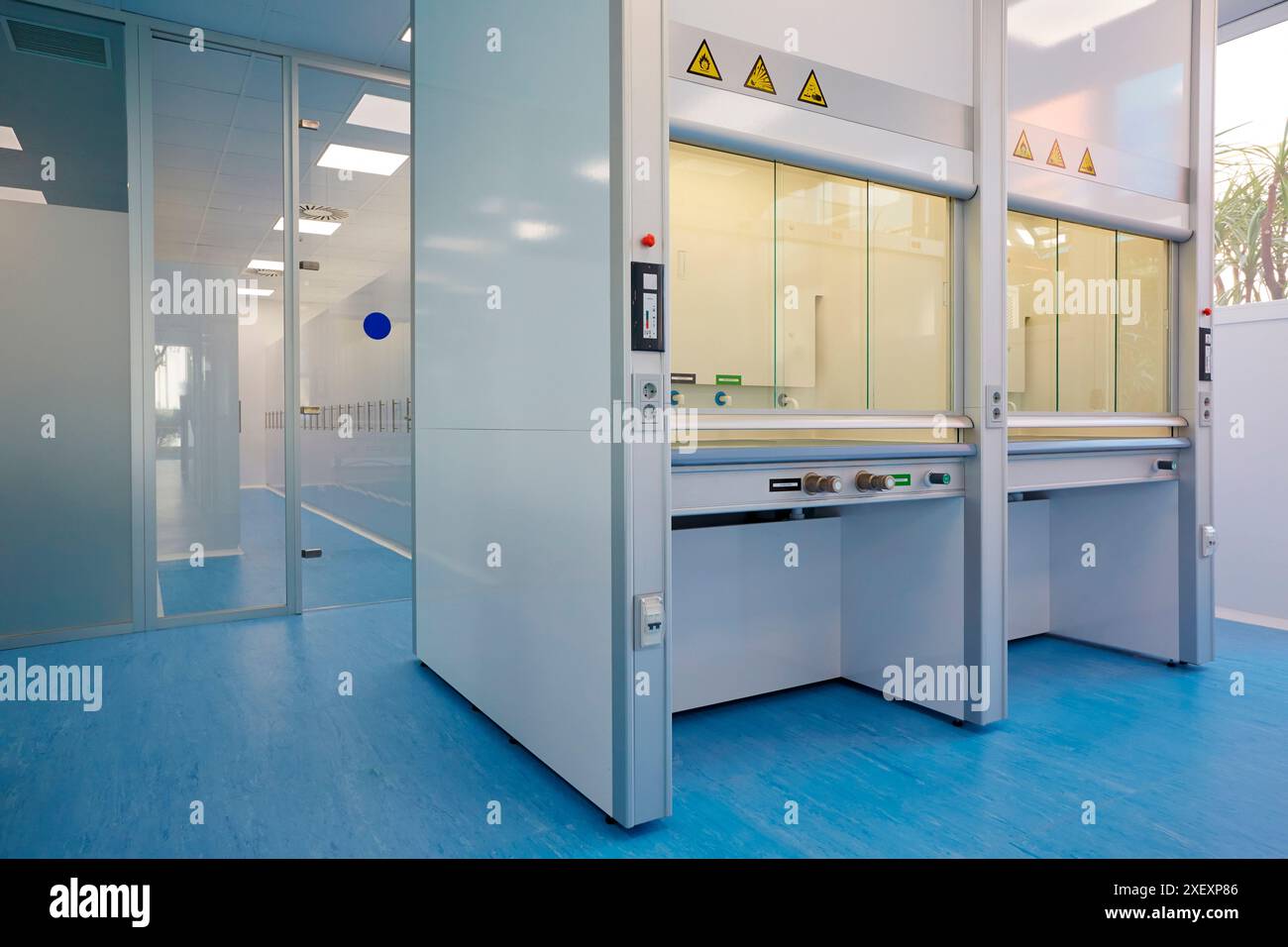 Bio pharmaceutical laboratory. Empty chemical laboratory. Barcelona ...