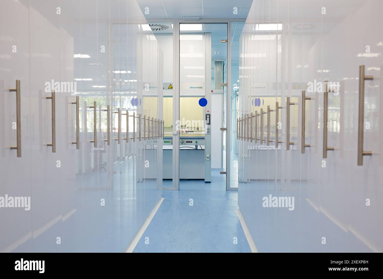Bio pharmaceutical laboratory. Empty chemical laboratory. Barcelona ...