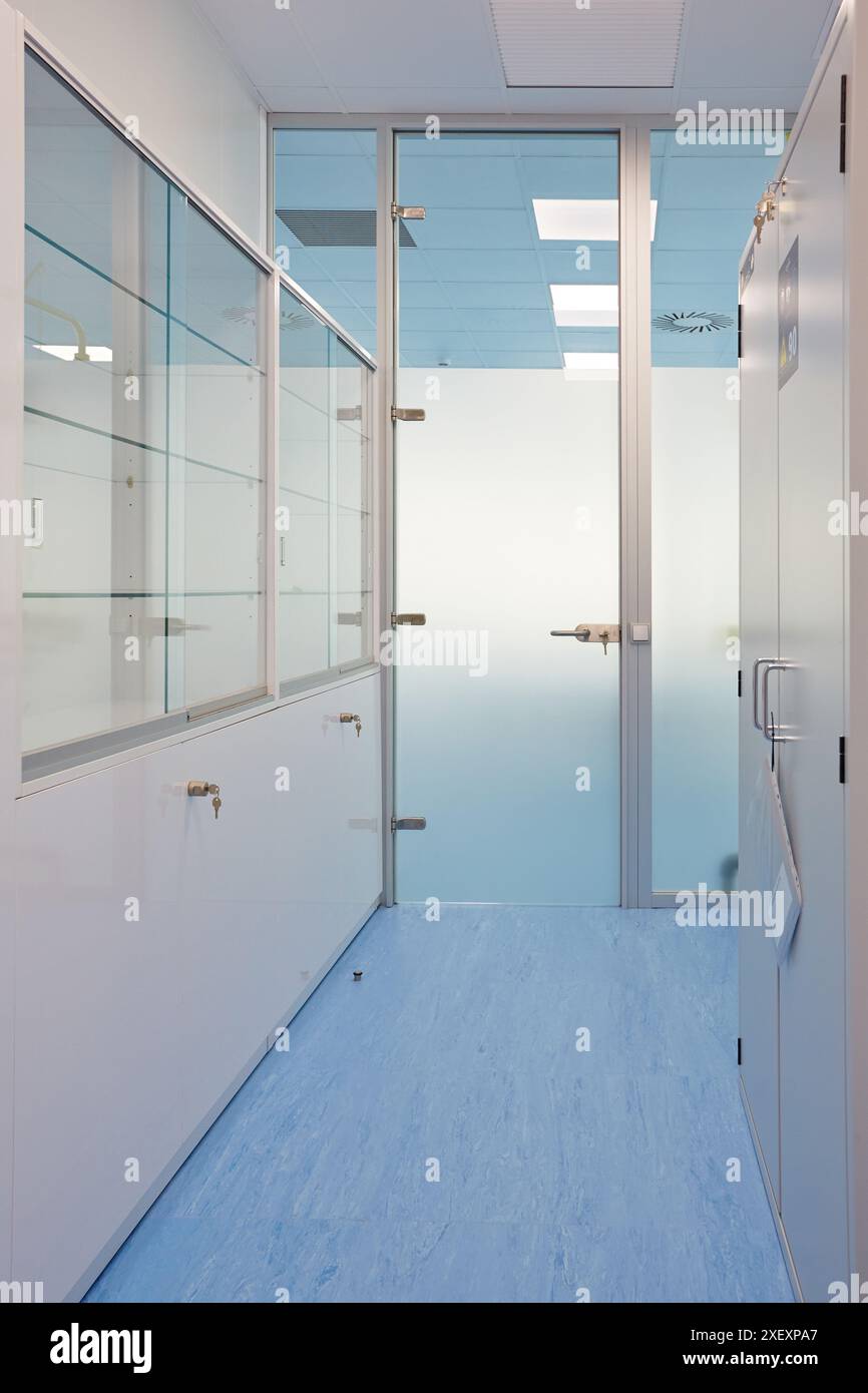 Bio pharmaceutical laboratory. Empty chemical laboratory. Barcelona ...