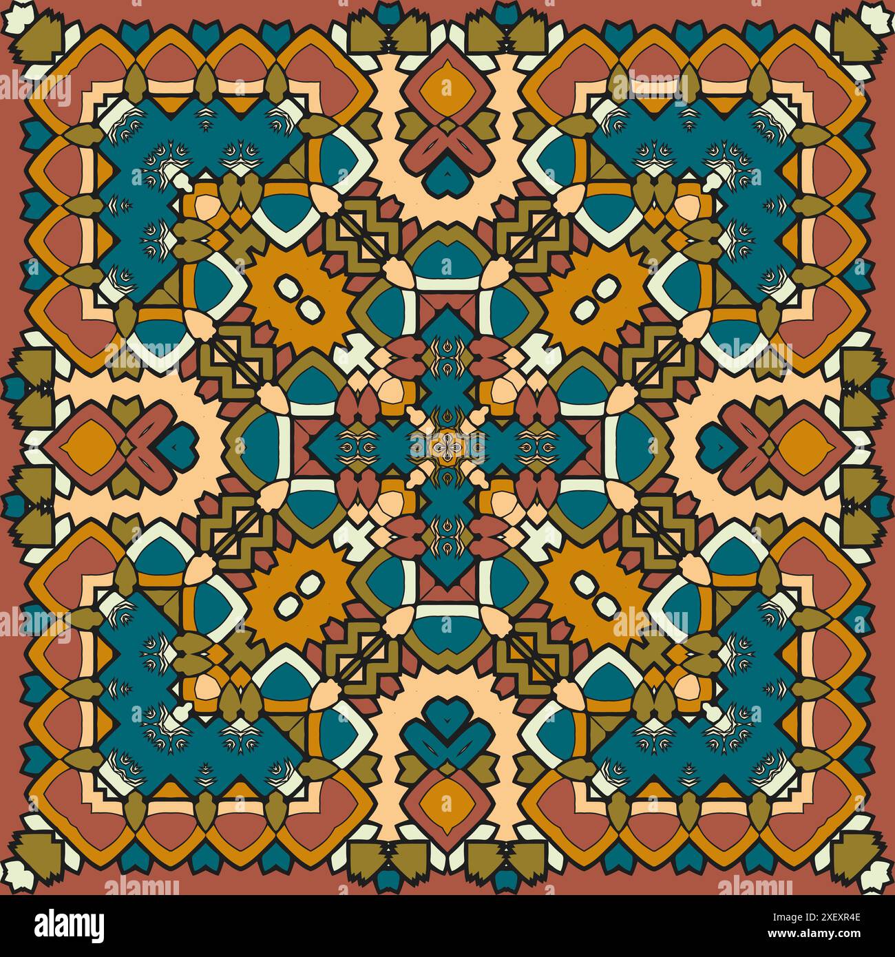 Melting watercolor colorful symmetrical pattern for textile, porcelain ...