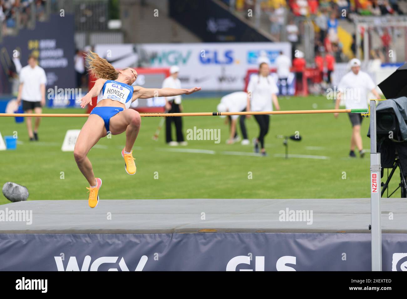 Christina Honsel (TV Wattenscheid 01) during the high jump final during ...