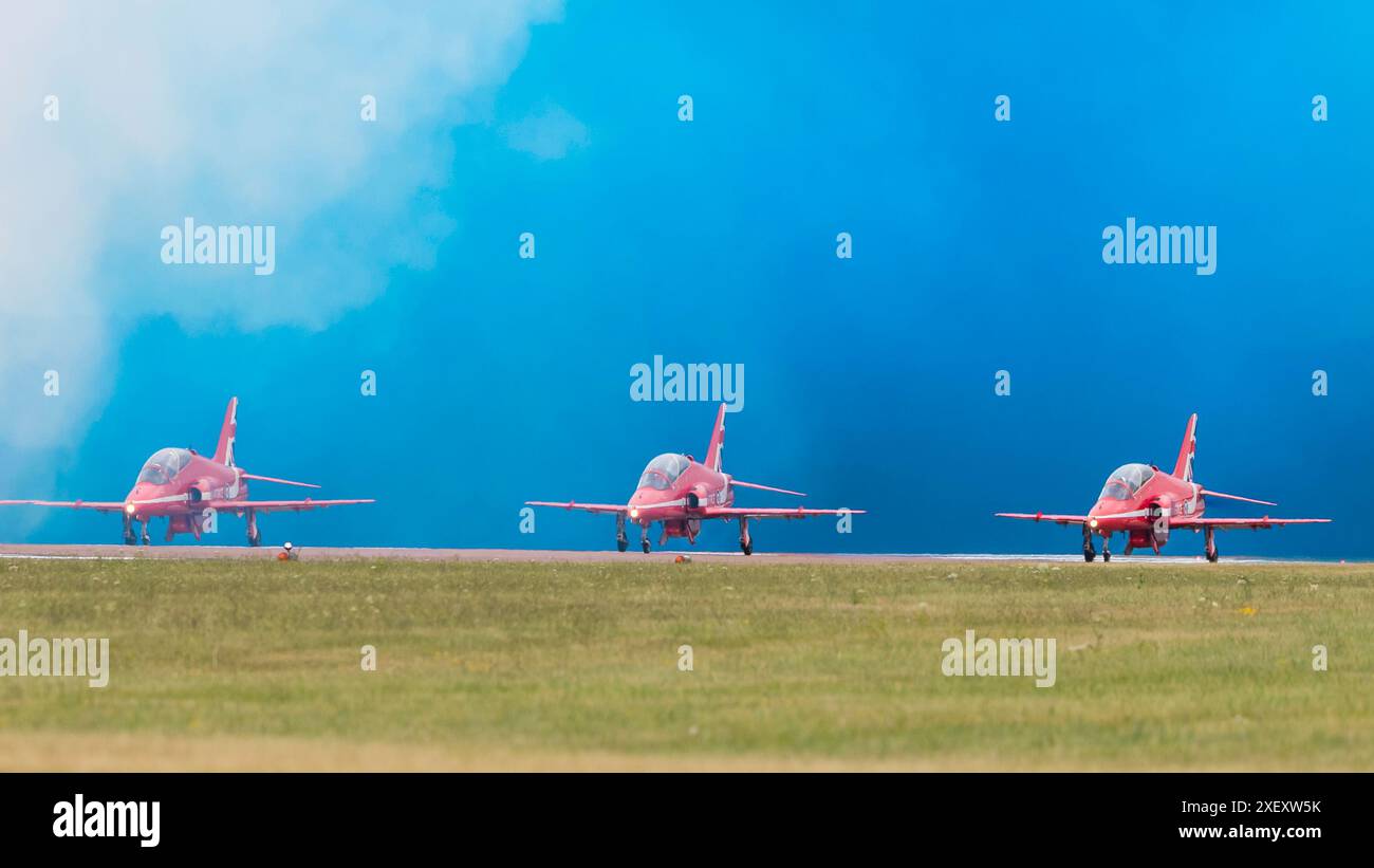 Red Arrows Display Team Stock Photo - Alamy