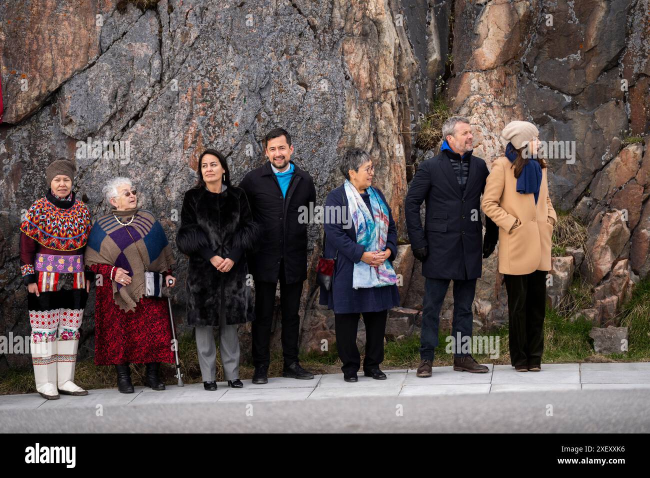 King Frederik X, Queen Mary, Mayor Ane Hansen and Chairman of ...