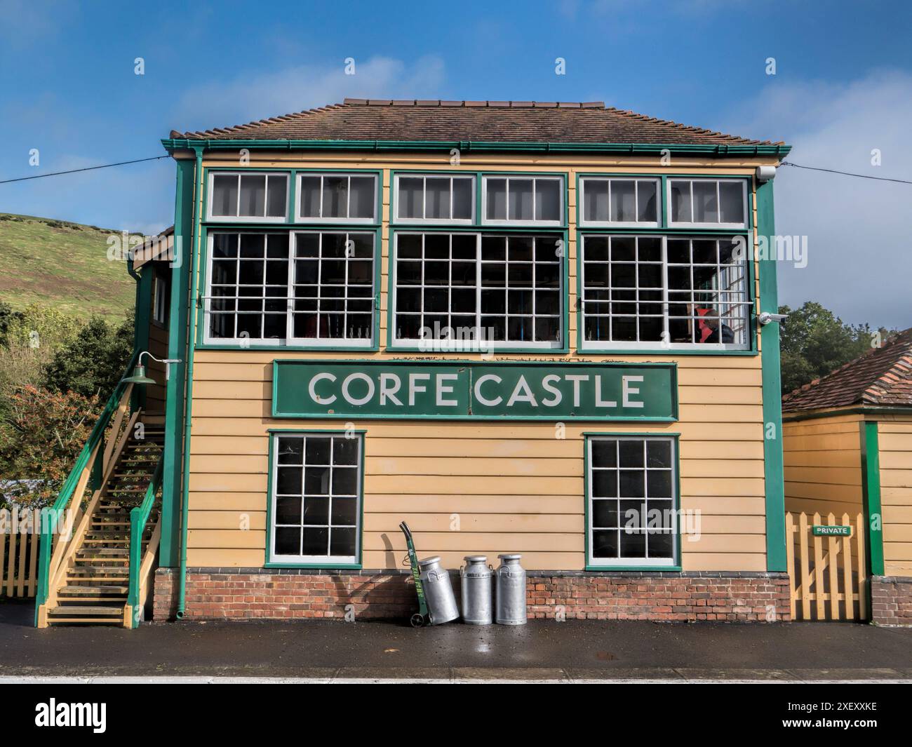 Swanage Railway Signal Box Stock Photo - Alamy