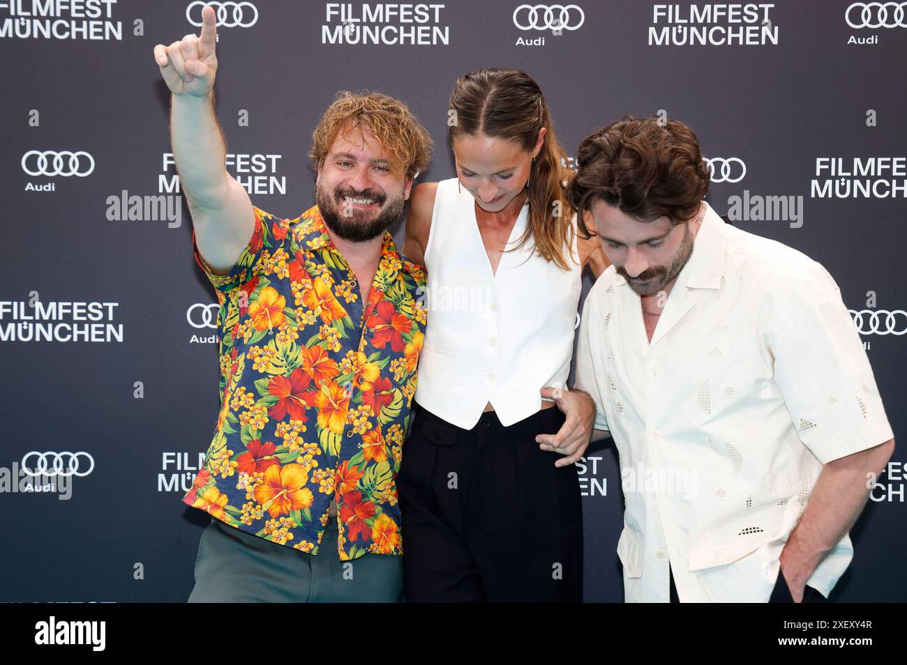 Daniel Christensen, Lisa Bitter und Florian Jahn bei der ...