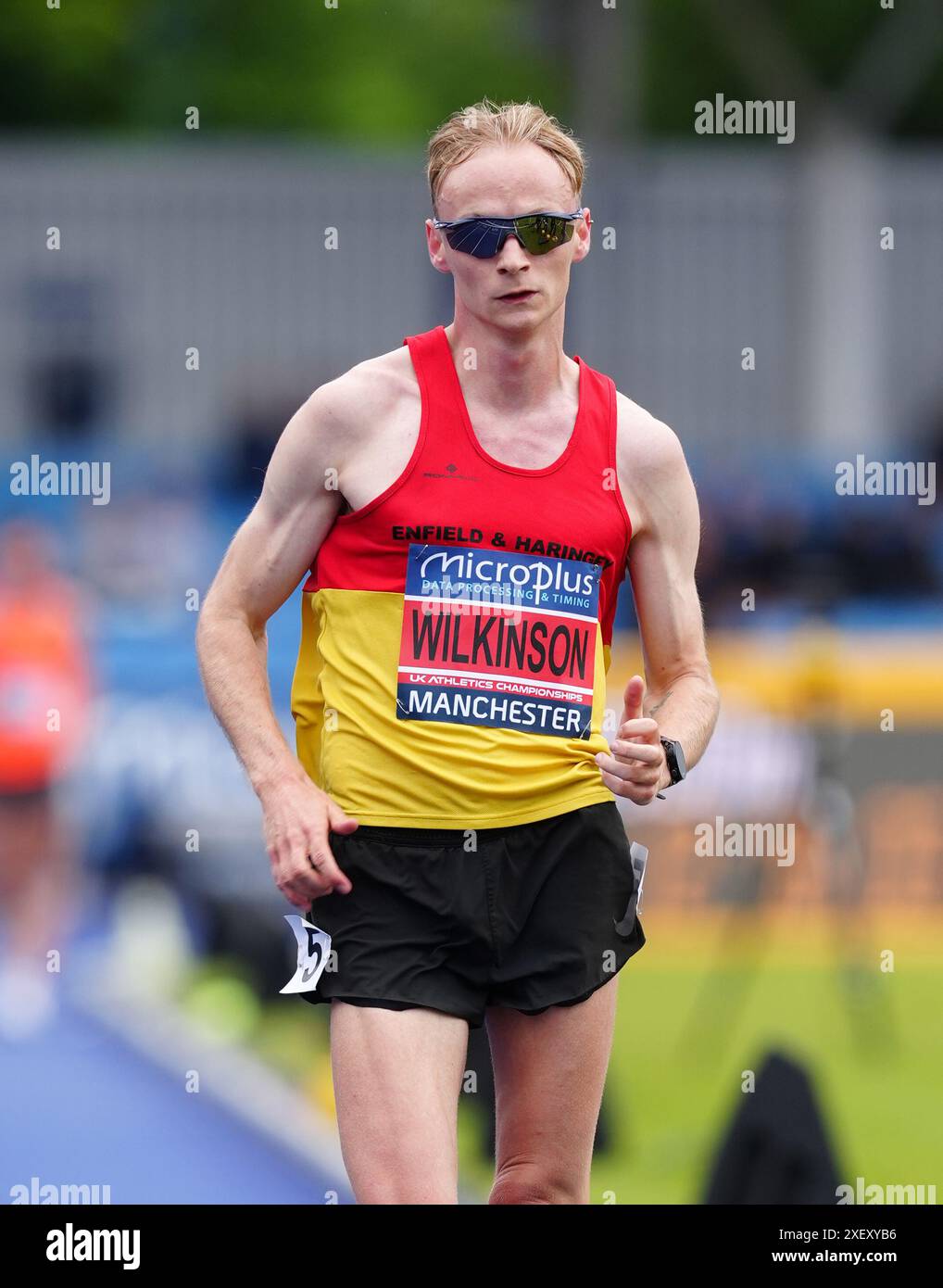 Callum Wilkinson in the Men's 5000m Walk during day two of the Olympic ...