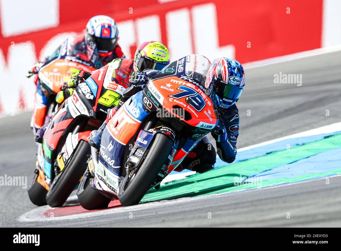 ASSEN - Ai Ogura (JPN) during the Moto2 race at the 2024 Assen TT. ANP VINCENT JANNINK Stock ...