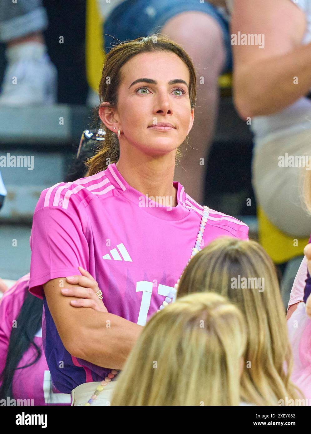 Lisa, wife of Thomas Mueller in the best of 16 match GERMANY - DENMARK ...