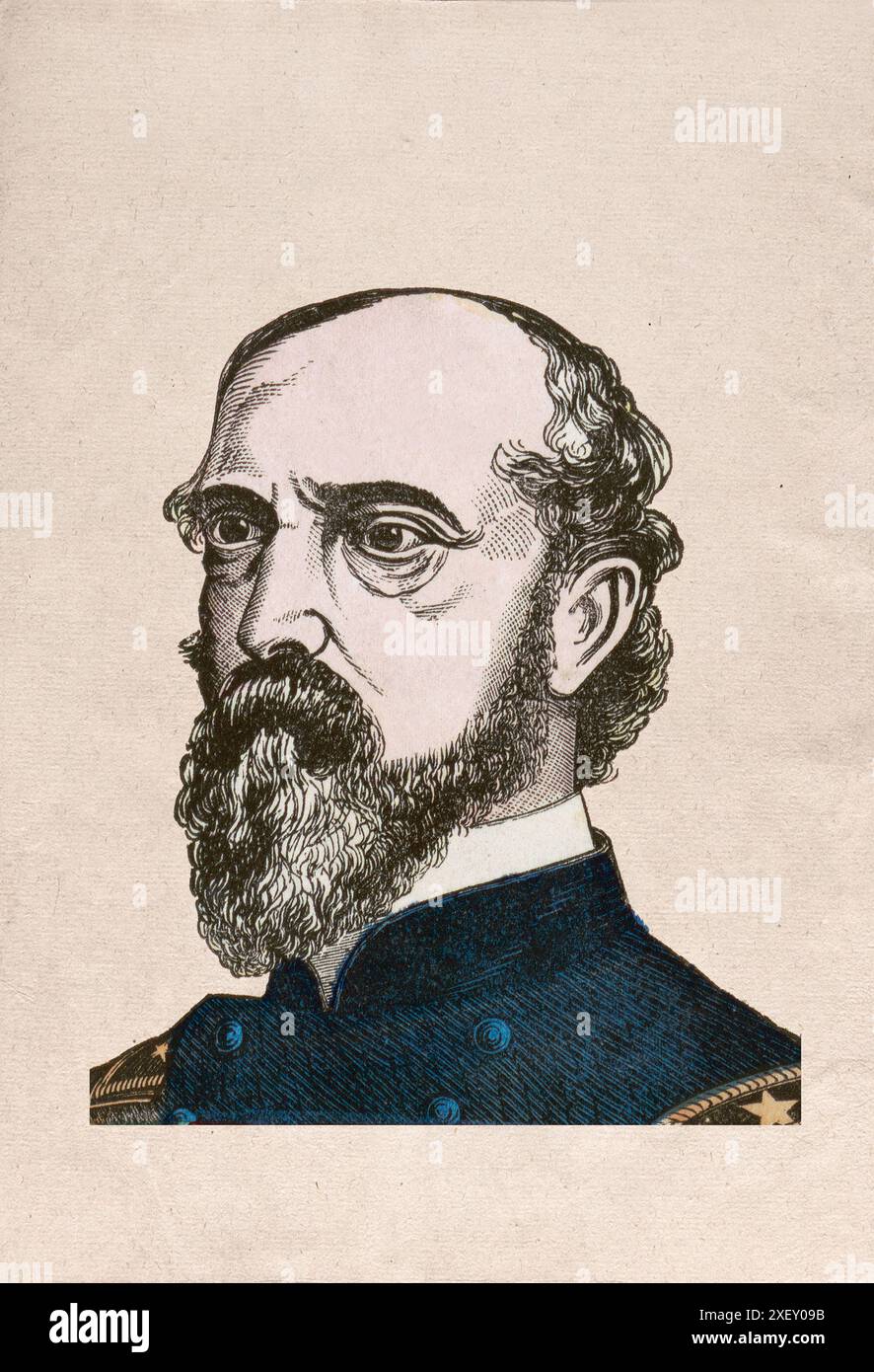 Portrait of general Meade. George Gordon Meade (1815 – 1872) was a ...