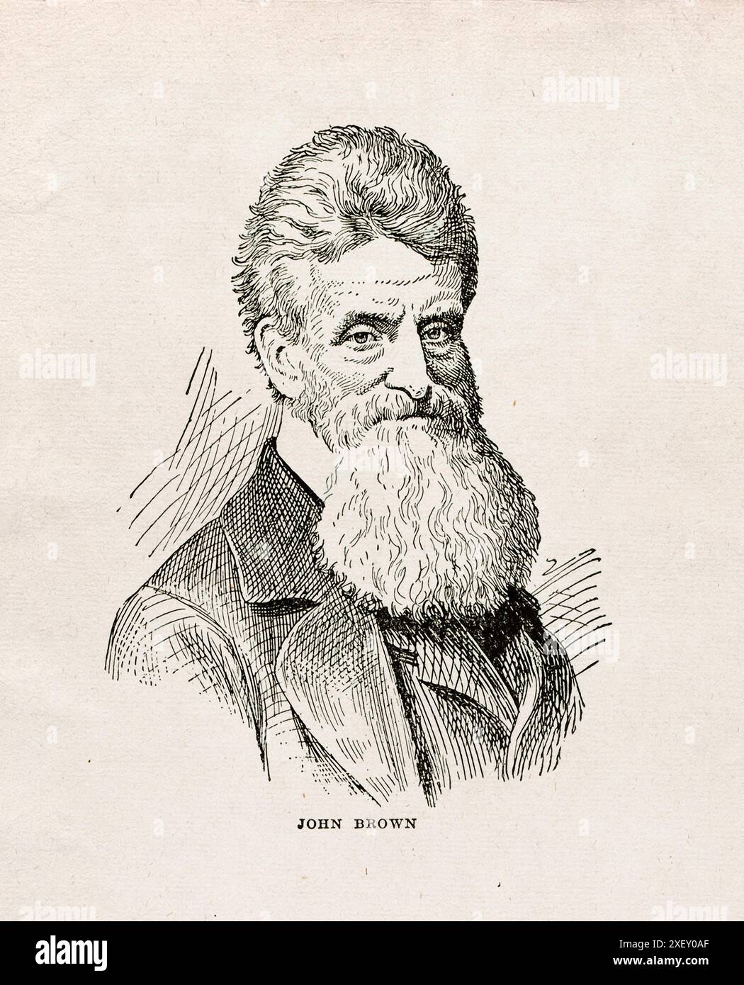 Portrait of John Brown (abolitionist). John Brown (1800 - 1859) was an ...