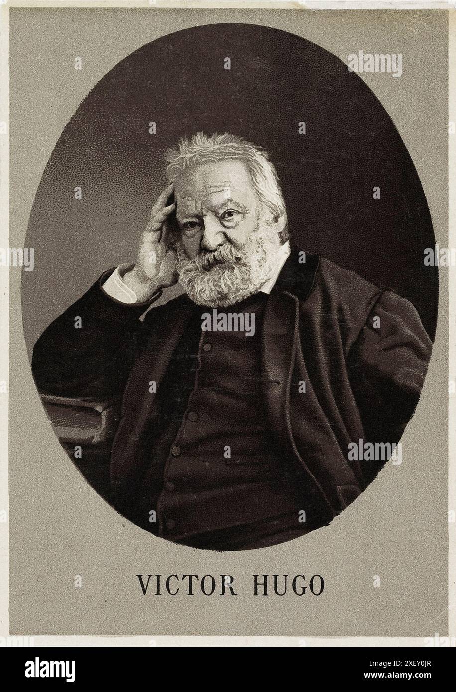 Portrait of Victor Hugo. Victor Marie Hugo (1802 – 1885) was a French poet, novelist, and ...
