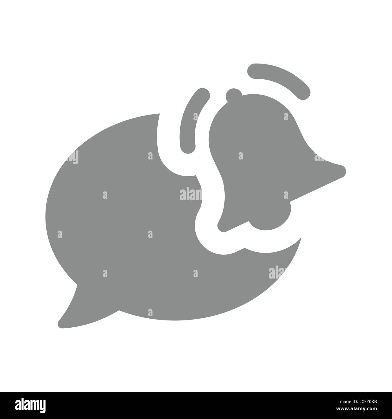 Message notification bell icon Black and White Stock Photos & Images ...