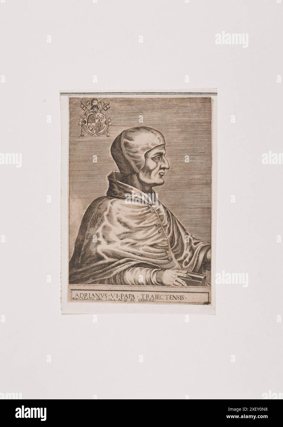 The 16th century engraving portrait of Pope Adrian VI. Pope Adrian VI ...