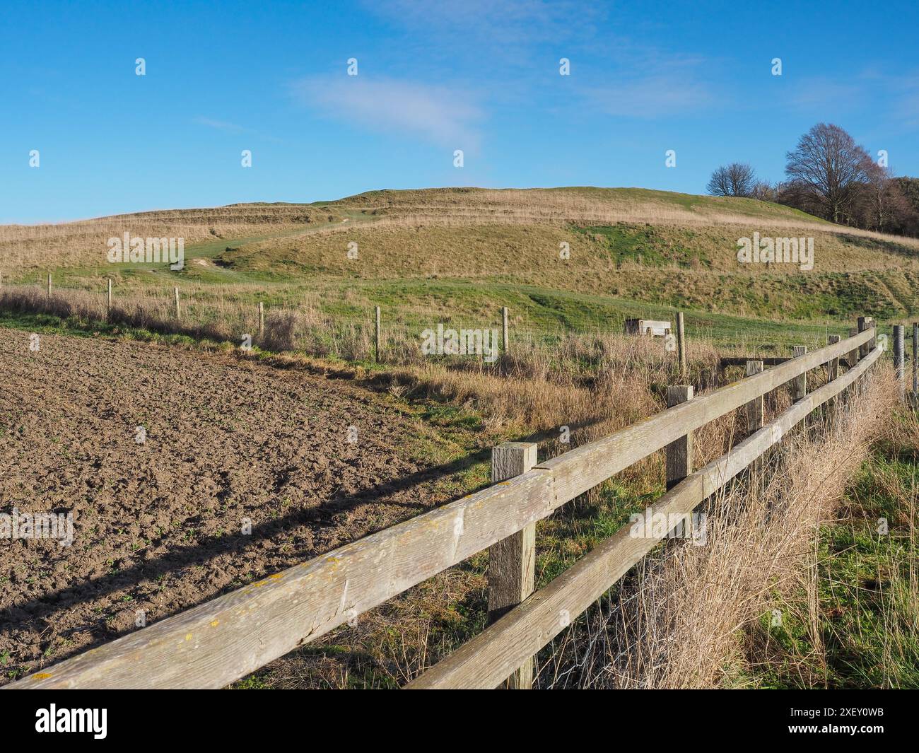 Blewburton Hill, the site of an Iron Age hill fort, Oxfordshire Stock ...