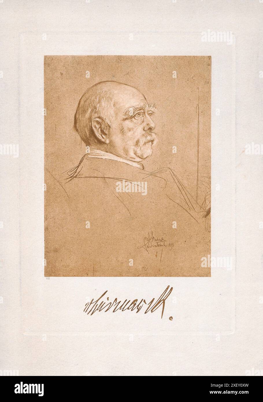 Portrait of Otto von Bismarck. 1895 Otto, Prince of Bismarck, Count of ...