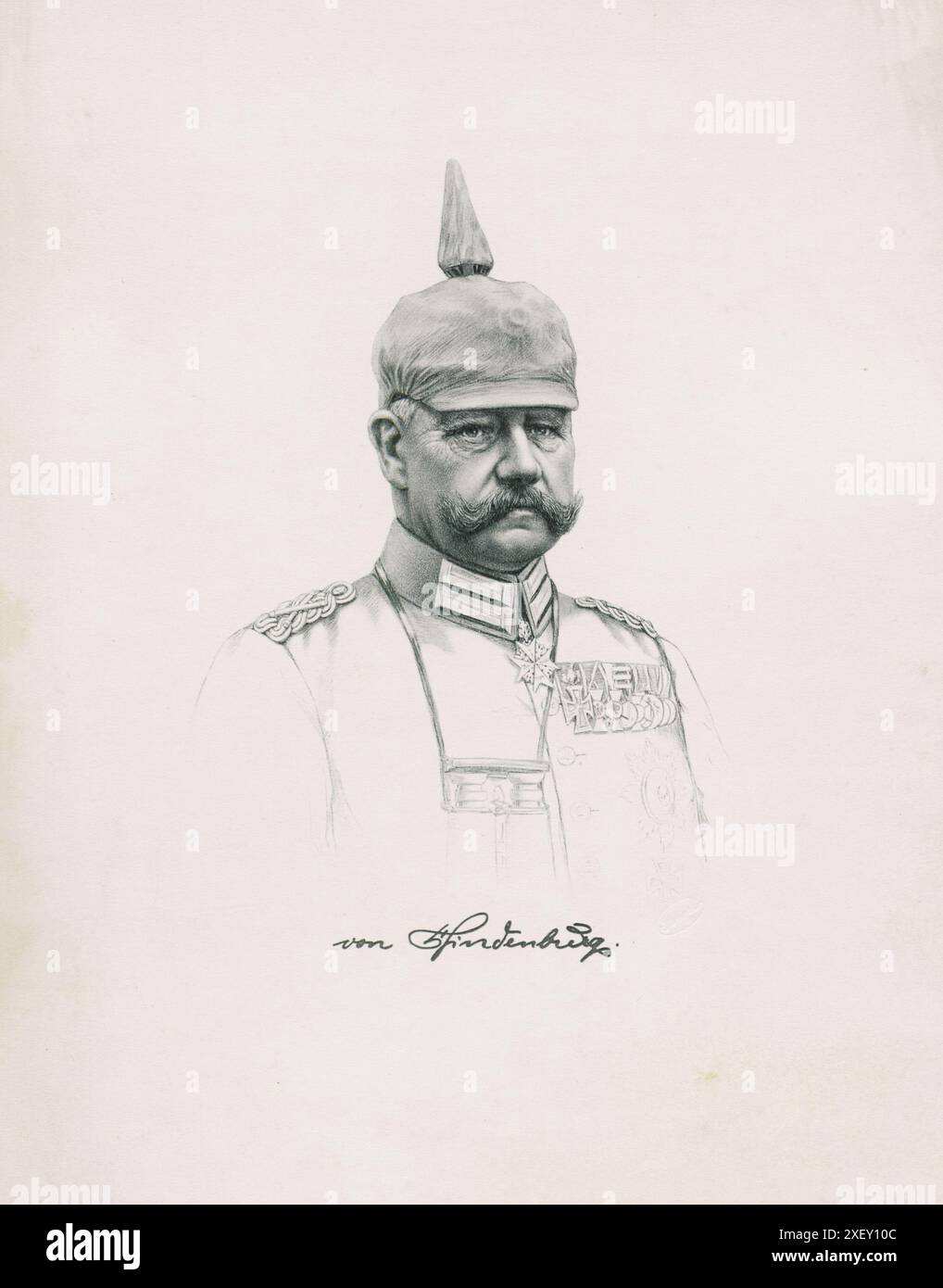 Portrait of Paul von Hindenburg, Field Marshal General. 1915 Paul ...