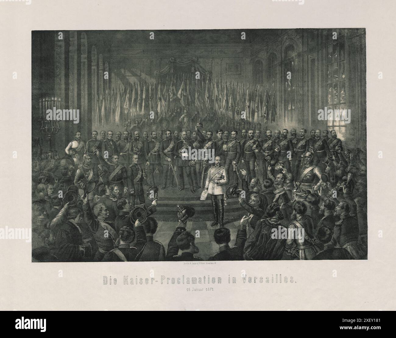 Lithograph of Franco-Prussian War: The Imperial Proclamation at ...