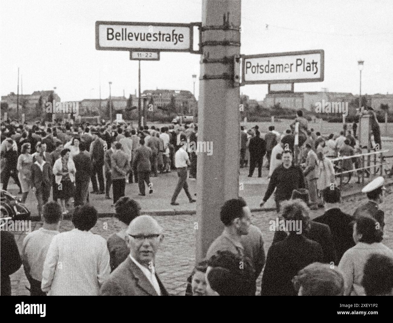 Berlin Crisis of 1961. Serie of archivel photos depicts the August 1961 ...