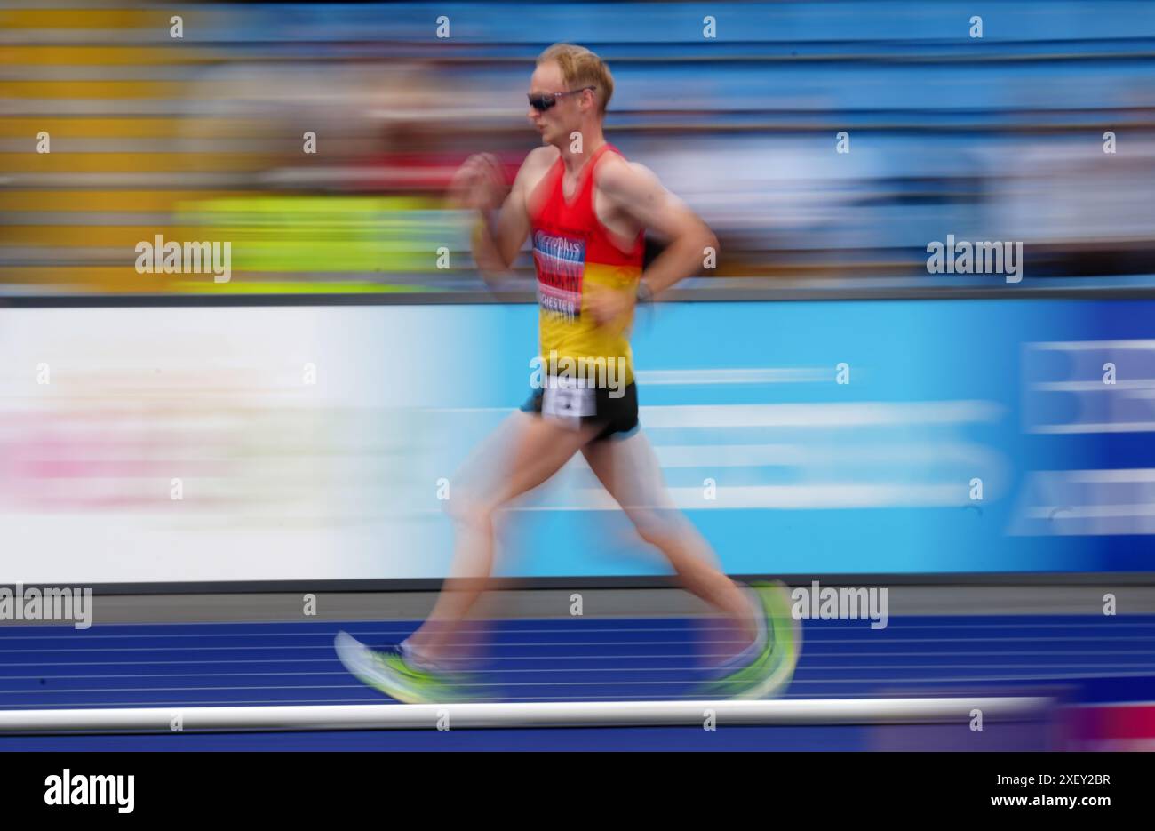 Callum Wilkinson in the Men's 10000m Walk during day two of the Olympic ...