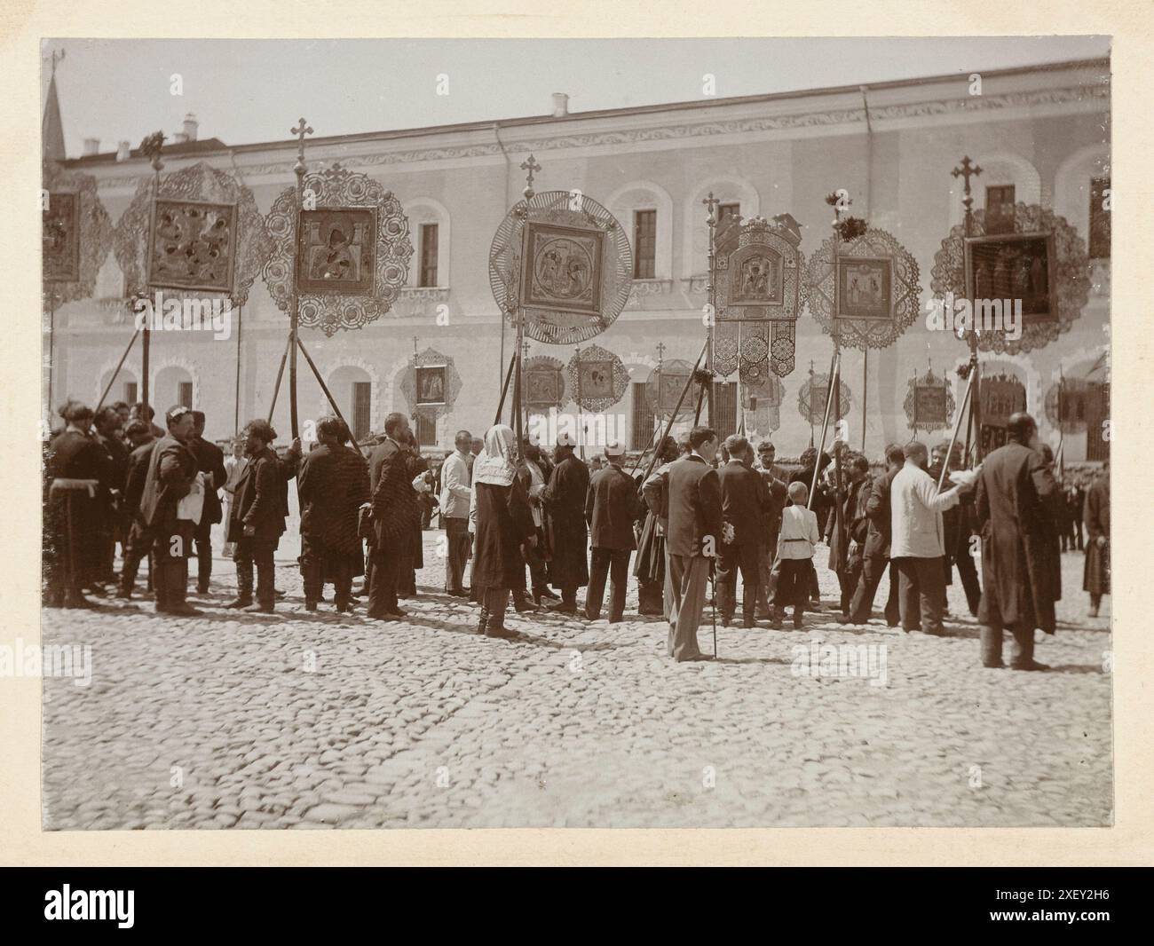 Vintage photo of Procession of Russian Orthodox church in Kremlin ...