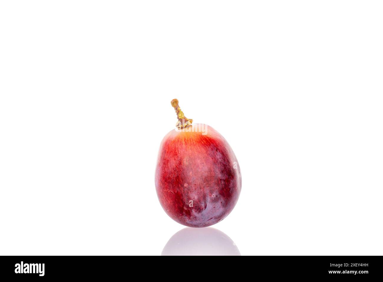 One juicy grape berry, macro, isolated on white background Stock Photo ...