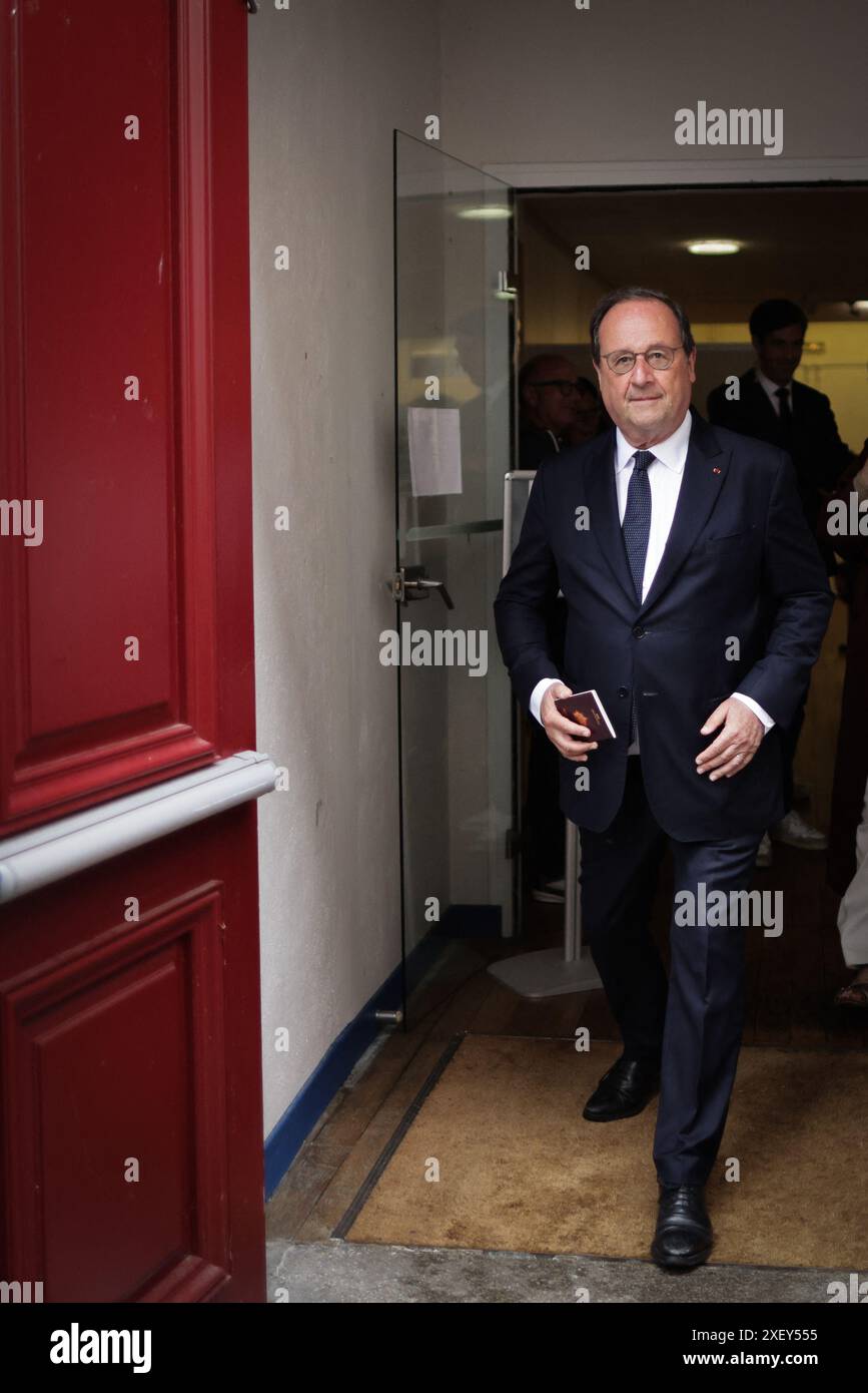 Tulle, France. 30th June, 2024. Former French President, member of the ...