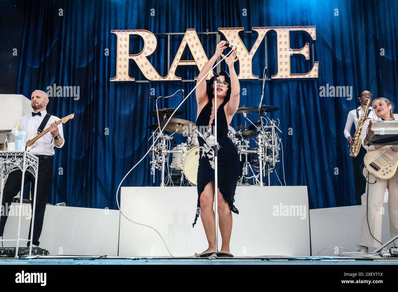 Odense, Denmark. 29th June, 2024. English singer Raye performs at ...