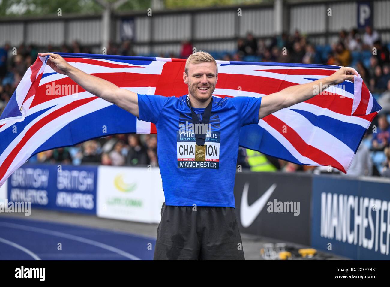 Joe Dunderdale wins gold in mens javelin during the Microplus UK ...