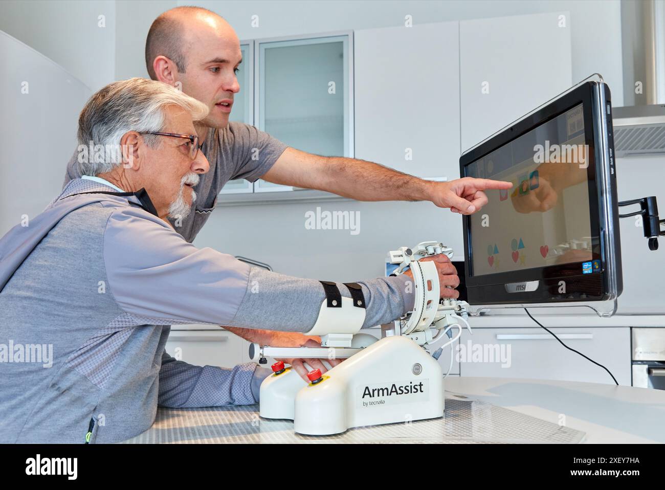 Assistive robot for upper limb rehabilitation hi-res stock photography ...