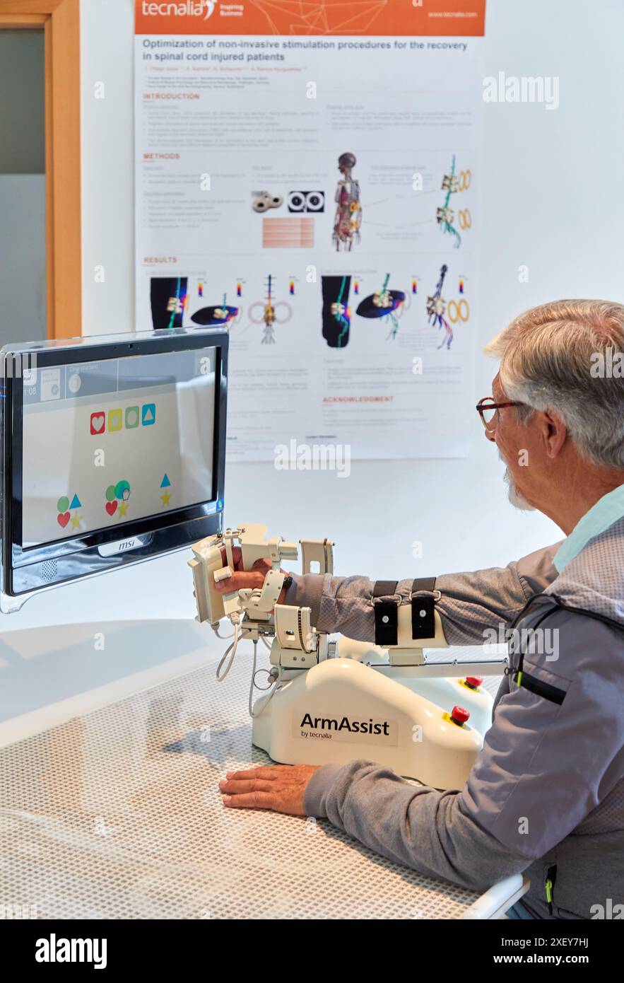 Assistive robot for upper limb rehabilitation hi-res stock photography ...