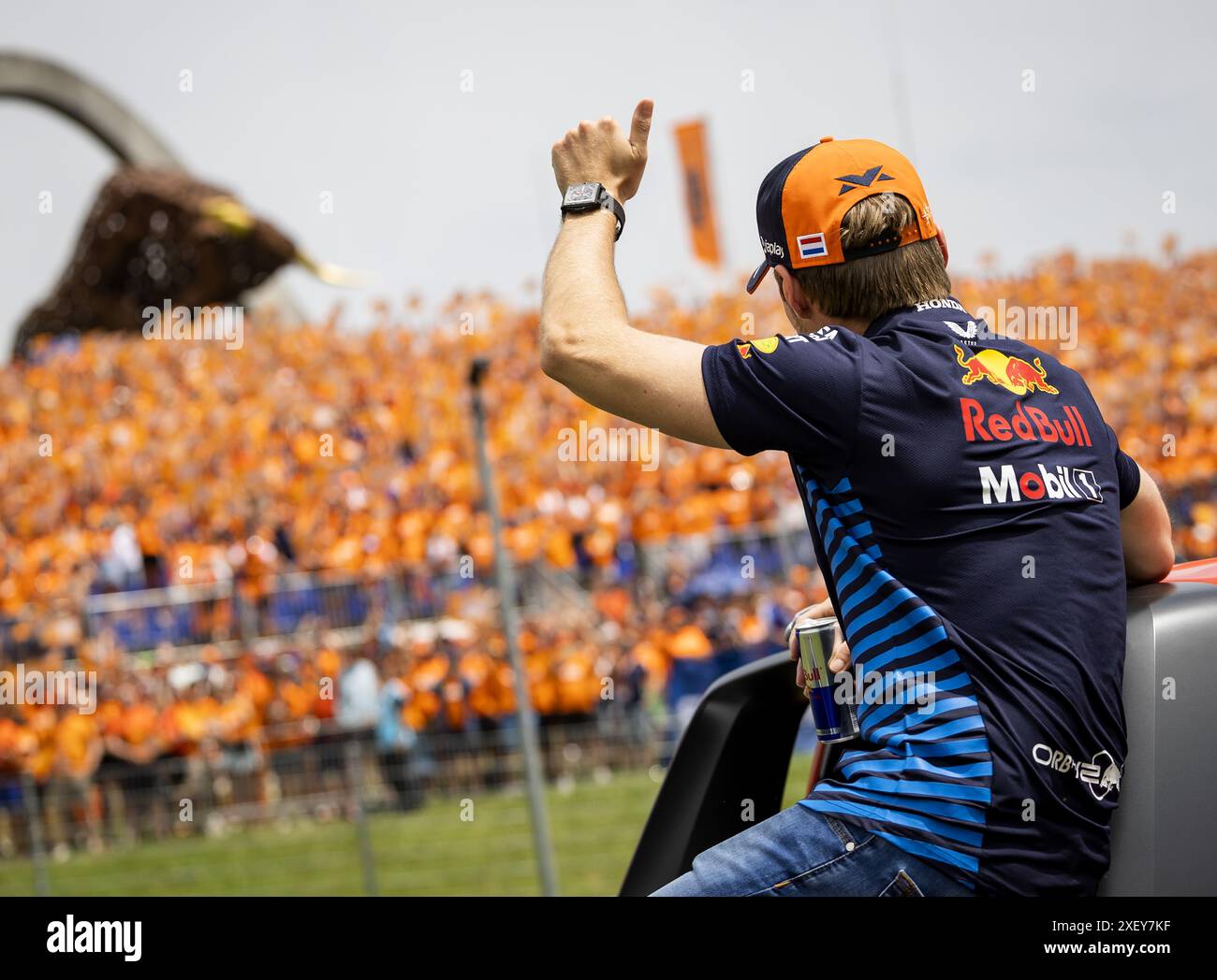 SPIELBERG - Max Verstappen (Red Bull Racing) waves to the Orange fans ...