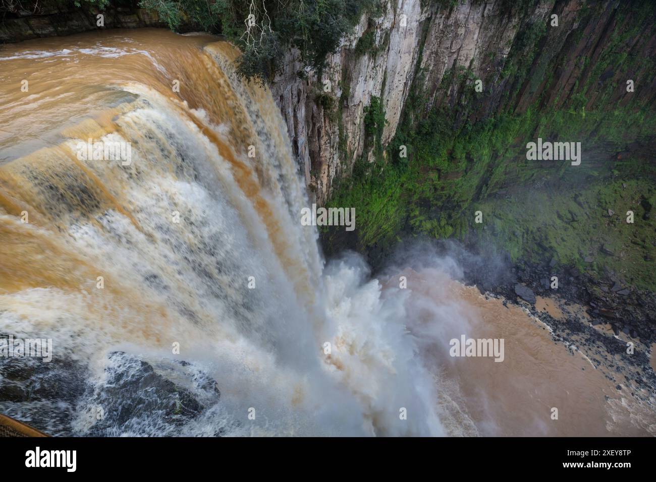 Giant waterfall in Brazilian jungle Stock Photo - Alamy