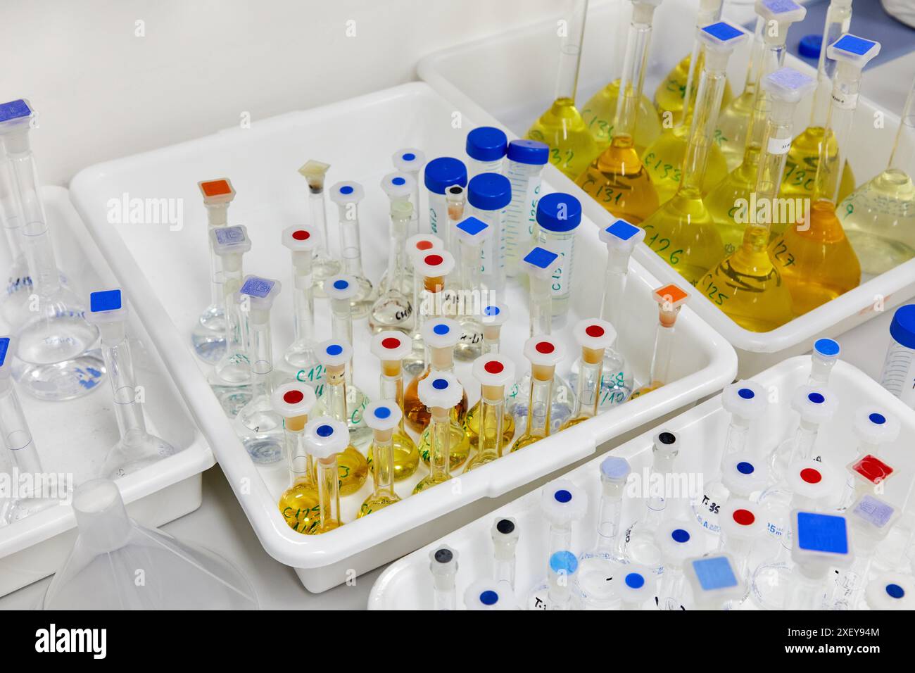 Samples, Chemical laboratory Stock Photo - Alamy