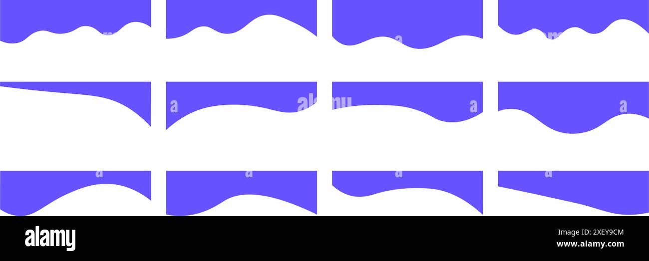 Collection Of Dividers Shape Templates Modern Separator Header For Website And App Curve Lines