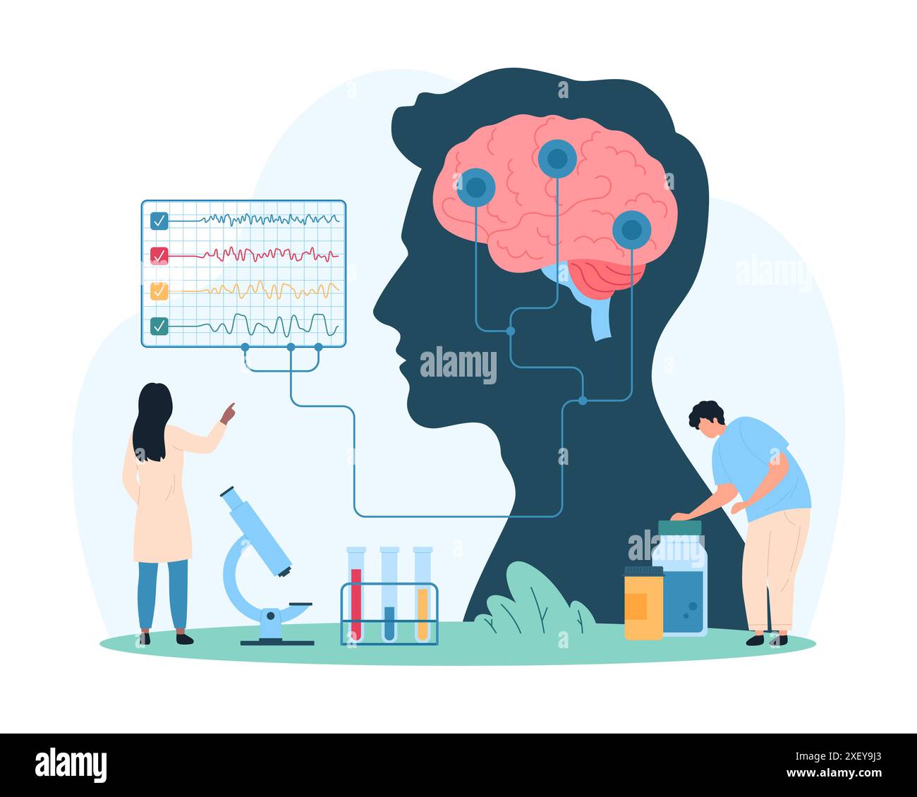 Medical examination of nervous system in hospital, neuroscience and ...