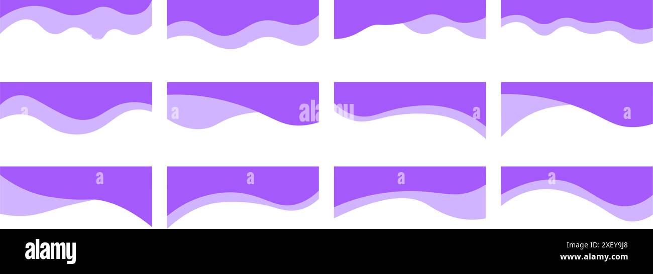 Collection Of Dividers Shape Templates Modern Separator Header For Website And App Curve Lines