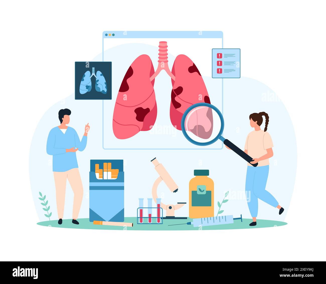 Awareness about dangers of smoking for lungs, information campaign ...